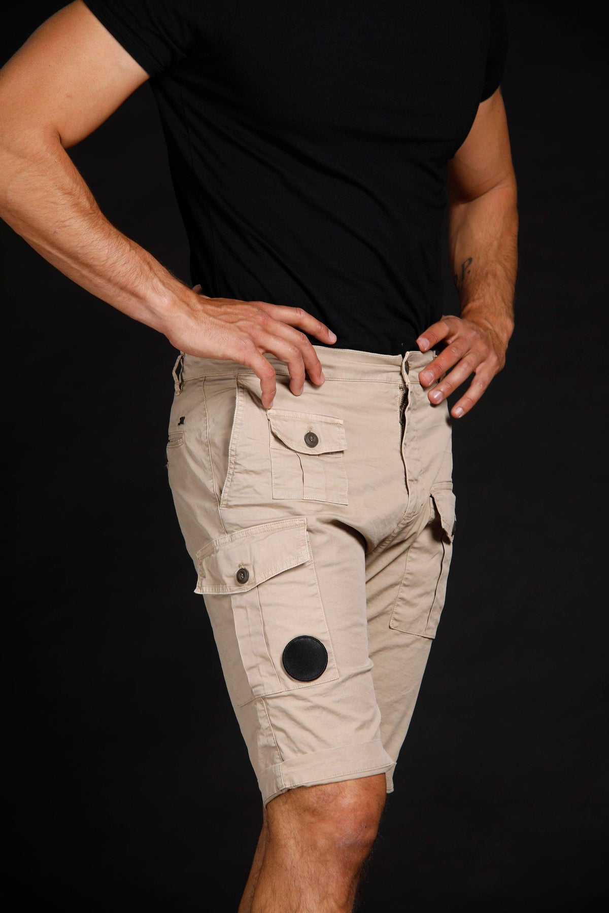 Мъжки къси панталони тип "бермуди" George | Mason's - Светло бежово ...